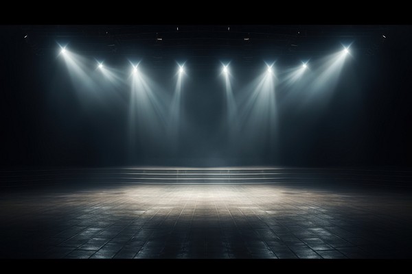 Stage illuminated spotlights lighting entertainment | Premium Photo ...