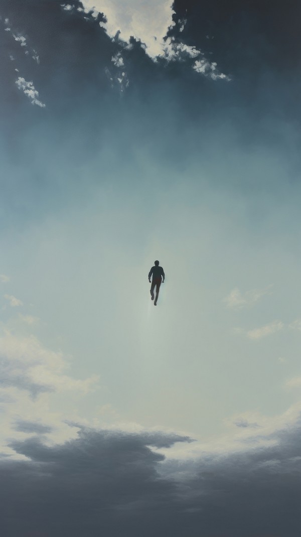 Man flying sky outdoors nature | Premium Photo Illustration - rawpixel