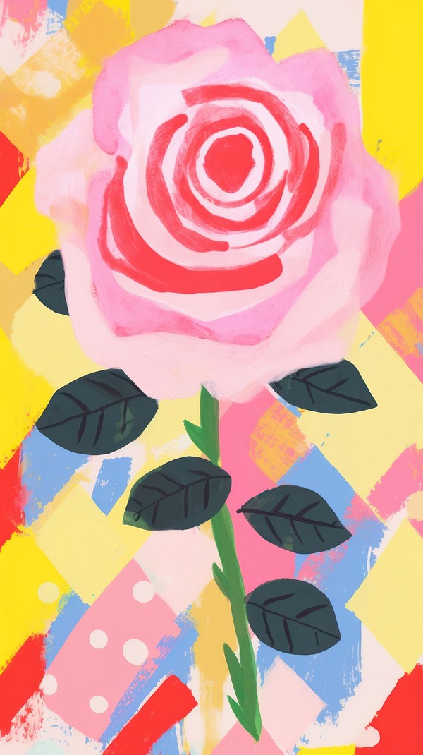 Rose art abstract painting. | Free Photo Illustration - rawpixel