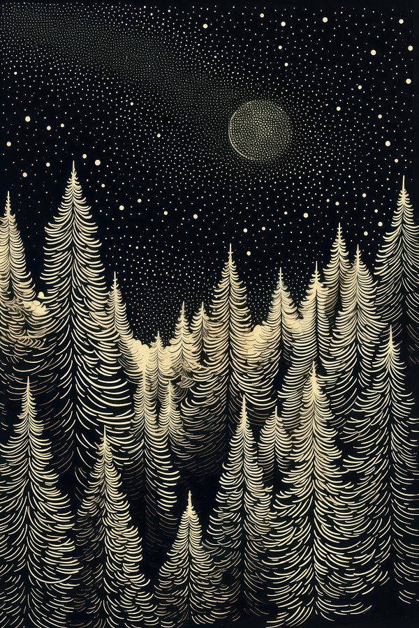 Night forest nature astronomy science. | Premium Photo Illustration ...