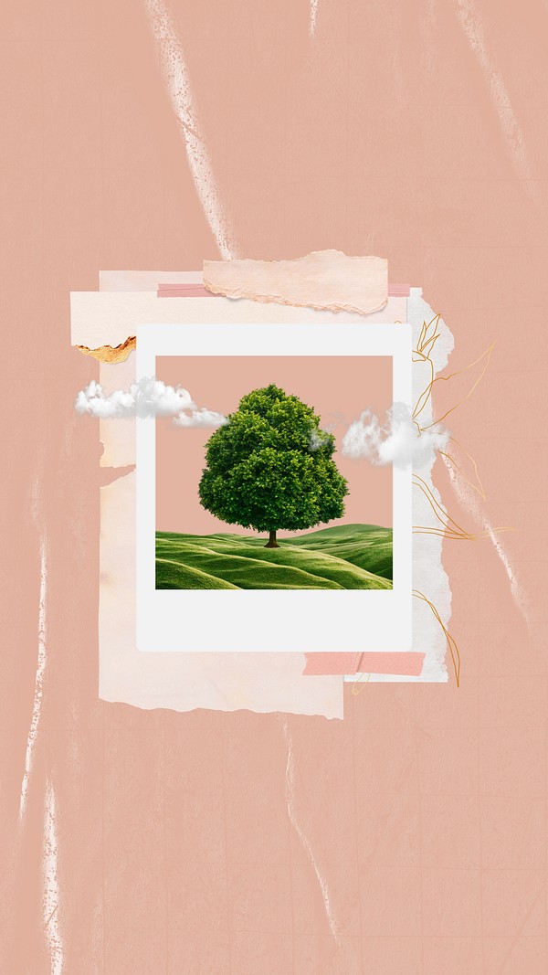 Aesthetic tree, pink iPhone wallpaper | Premium Photo - rawpixel