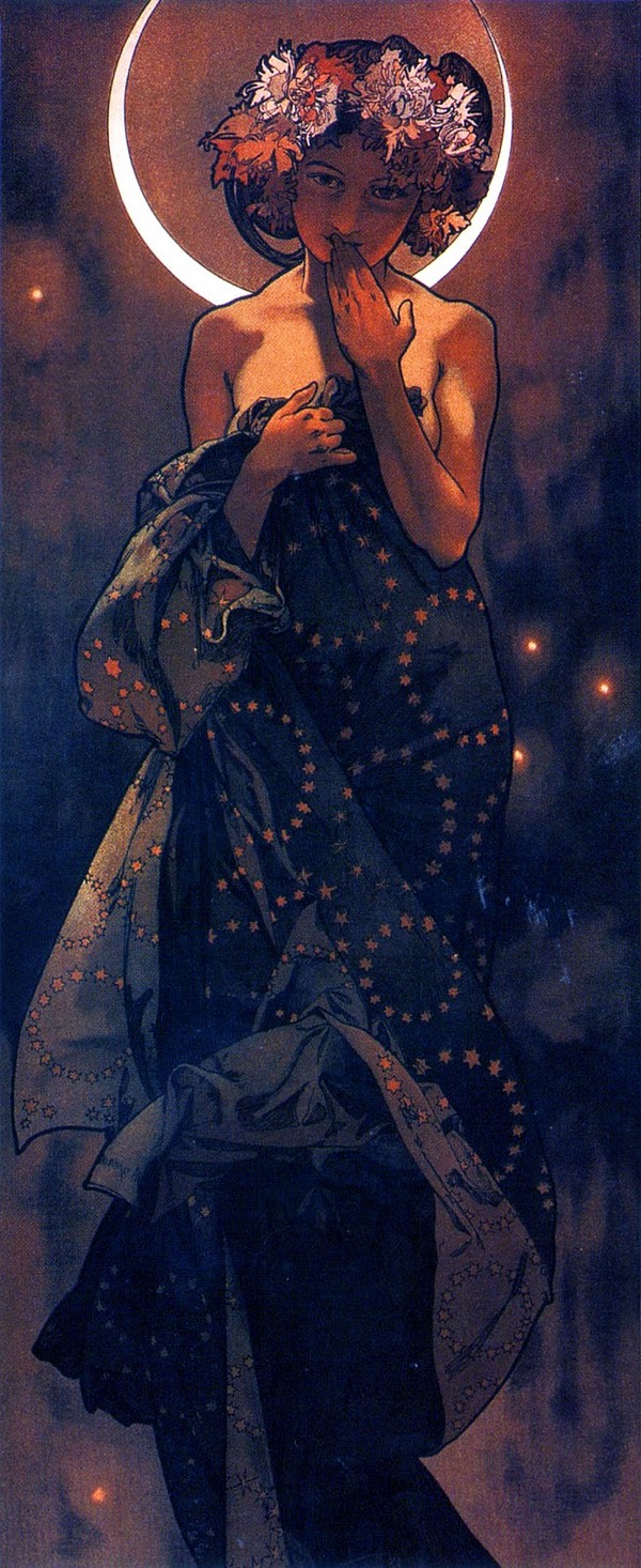 evening star Alphonse Mucha | Free Photo - rawpixel