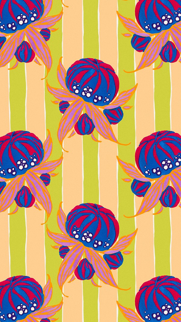 Art deco botanical mobile wallpaper, | Premium Photo Illustration ...