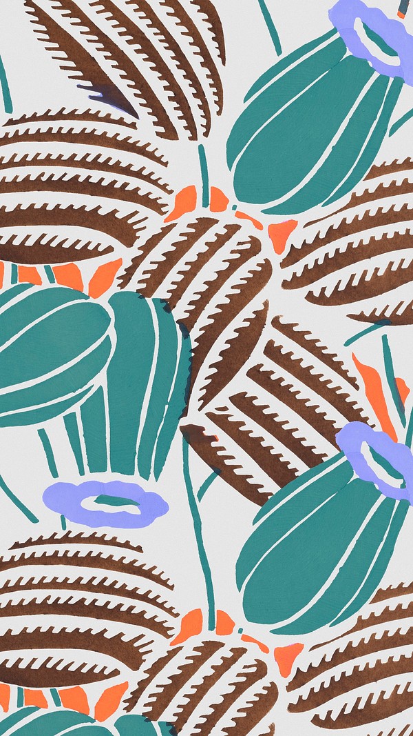 Aesthetic flower pattern iPhone wallpaper, | Premium Photo Illustration ...