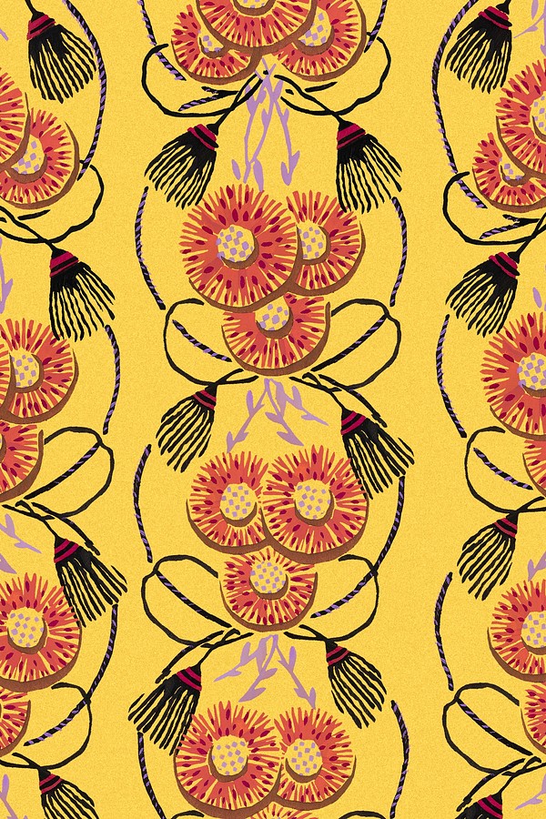 Aesthetic flower pattern background, Art | Premium Photo Illustration ...