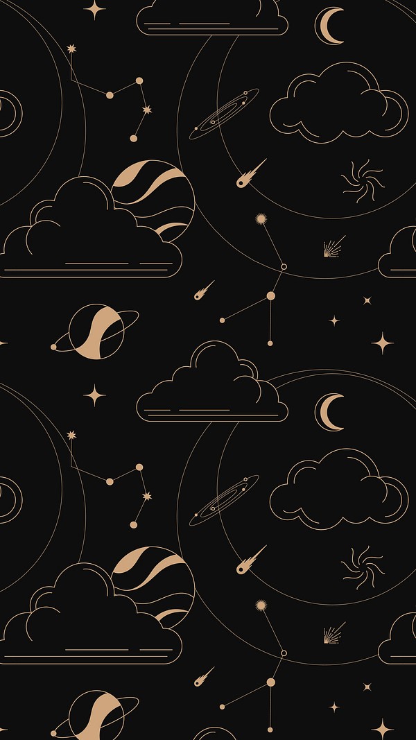 Abstract celestial pattern, boho style, | Free Photo - rawpixel