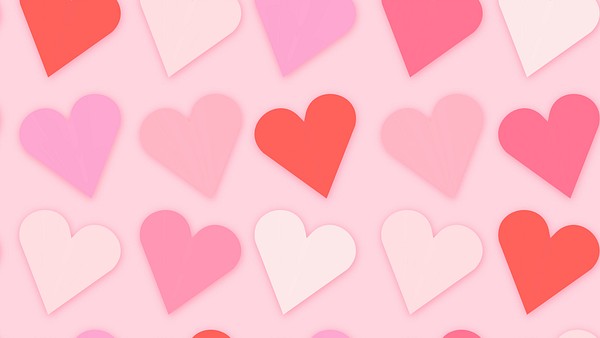 Heart shape computer wallpaper, pink | Free Photo - rawpixel