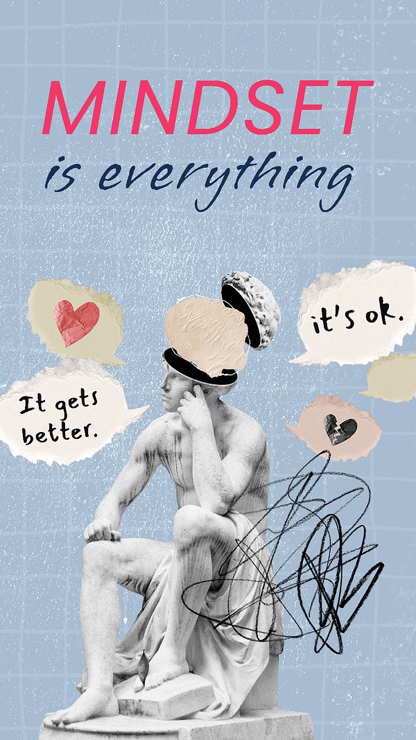 Mindset aesthetic Instagram story template, | Premium PSD Template ...