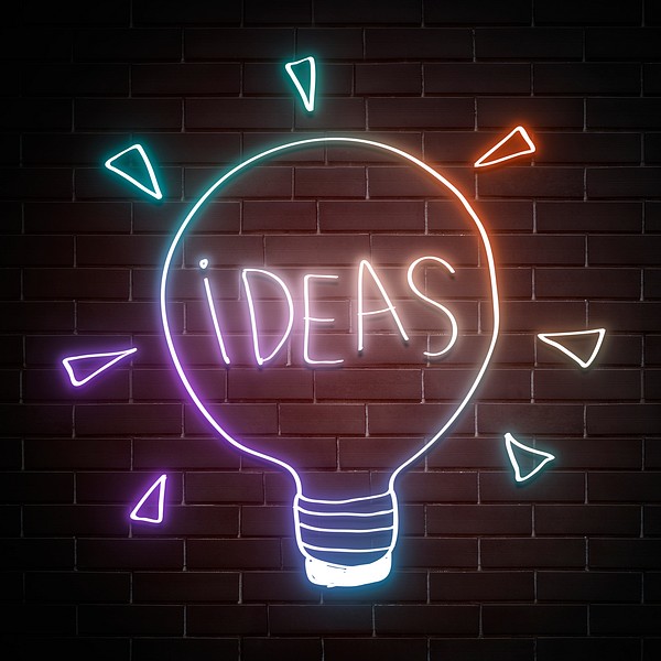 Rainbow led bulb doodle glow | Free PSD - rawpixel