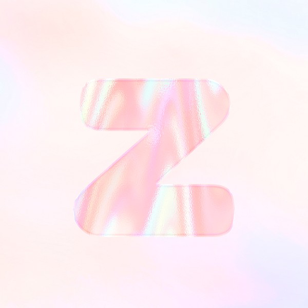 Pastel holographic alphabet z psd | Free PSD - rawpixel