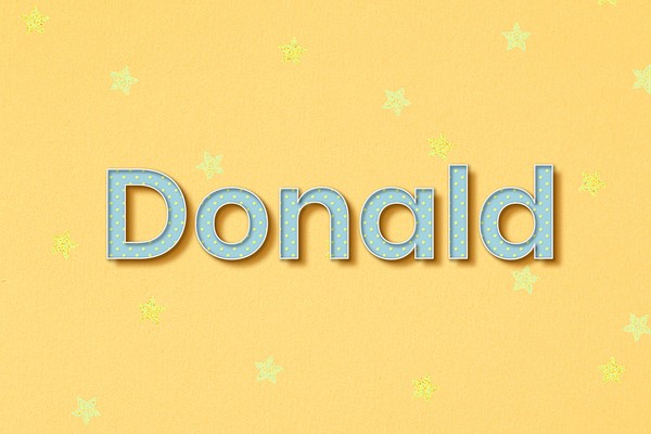 Male name Donald typography word | Free Photo - rawpixel