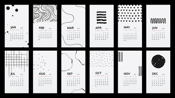 Calendar 2021 editable template psd | Premium PSD - rawpixel