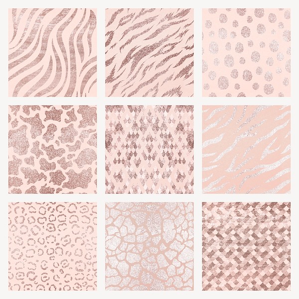 Pink animal print patterns set | Premium PSD - rawpixel