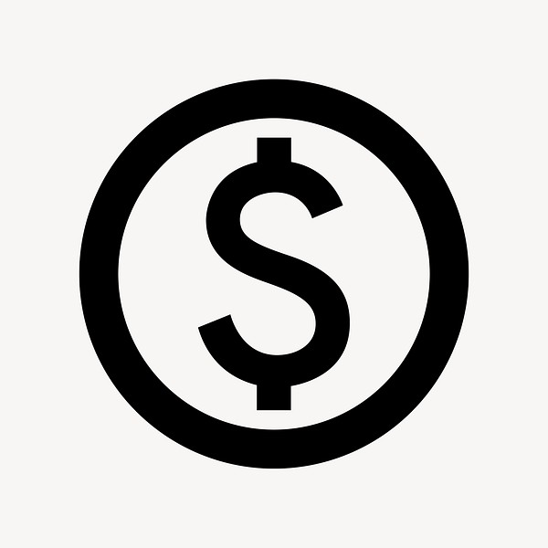 Paid icon, finance symbol, outlined | Free PSD - rawpixel
