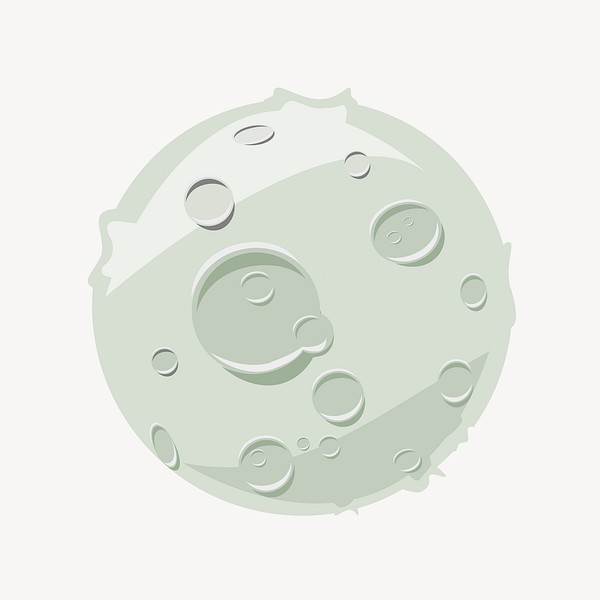 Moon planet clipart, galaxy illustration | Free Vector - rawpixel