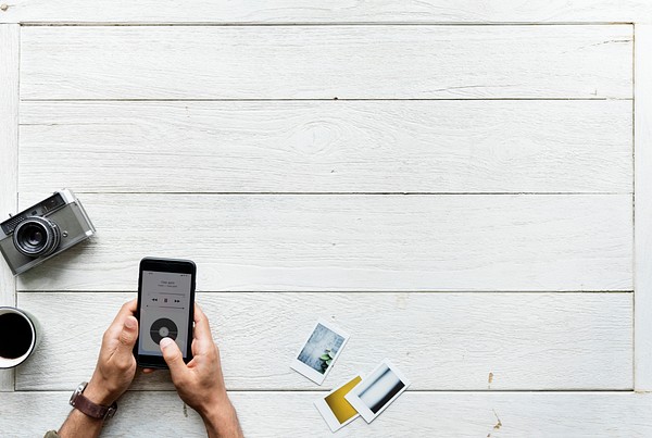 Aerial view of using smartphone | Free Photo - rawpixel