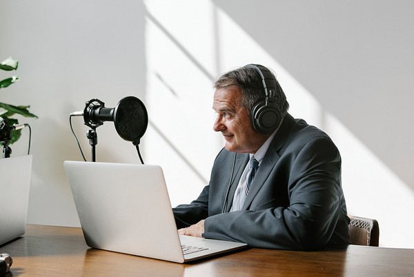 Broadcaster live in a studio | Premium Photo - rawpixel