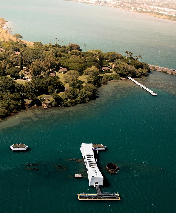 Aerial shot USS Arizona Memorial | Free Photo - rawpixel