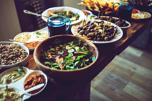 Buffet Lebanese food. Visit Kaboompics | Free Photo - rawpixel
