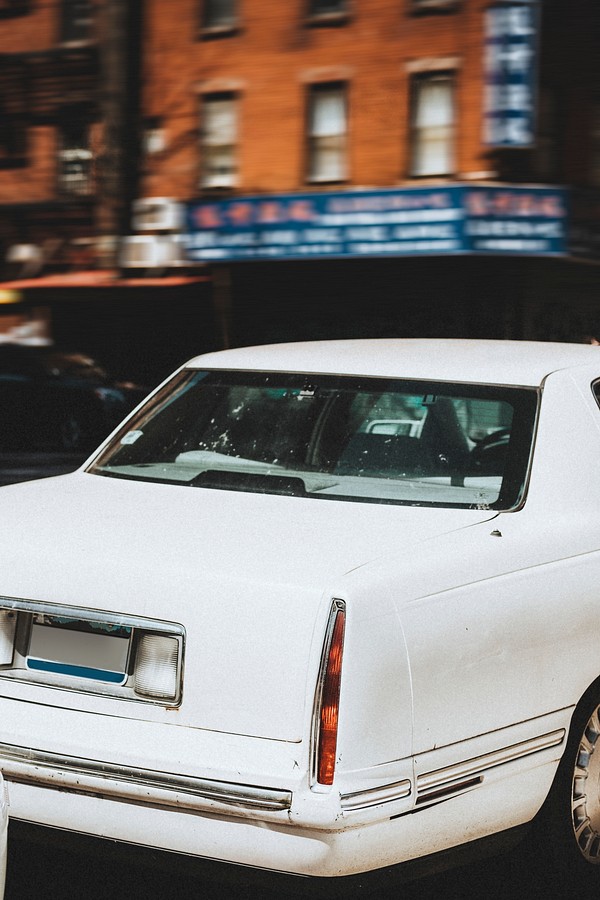 Old white car New York | Free Photo - rawpixel