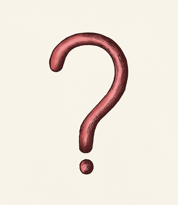 Hand-drawn red question mark illustration | Premium PSD Illustration ...