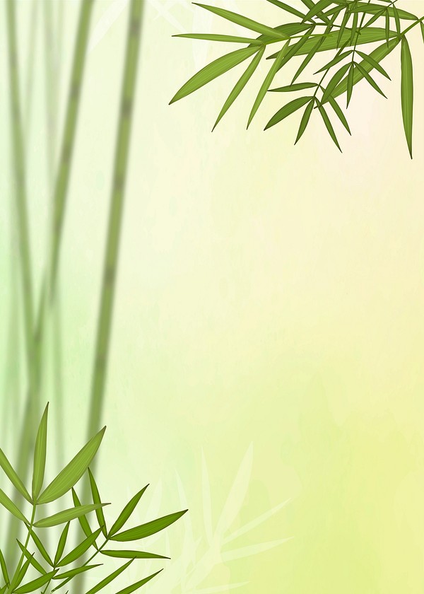 Bamboo leaf elements background illustration | Premium PSD - rawpixel
