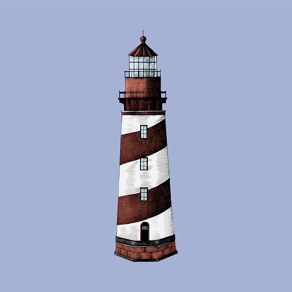 Old lighthouse vintage style illustration | Premium Vector Illustration ...