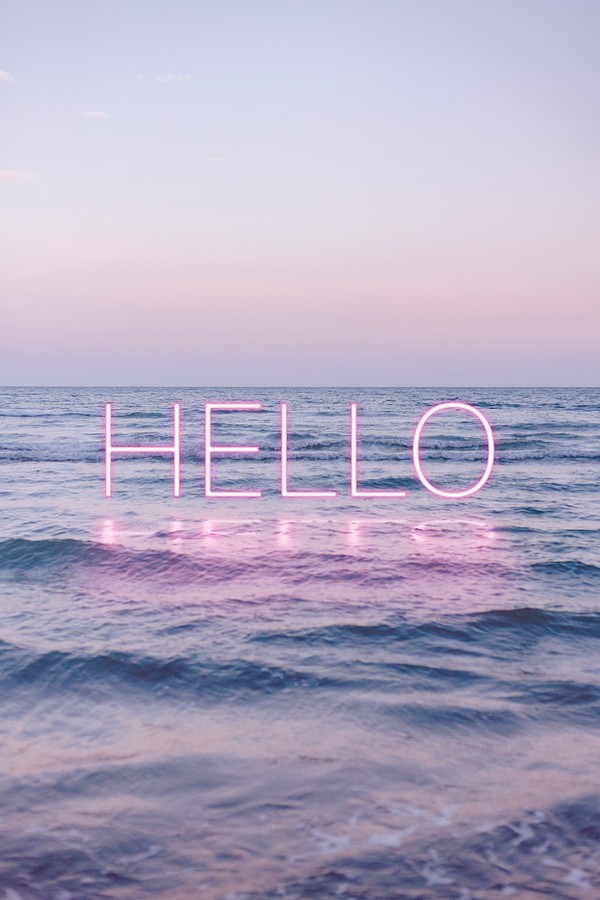 HELLO word pink neon typography | Free PSD - rawpixel