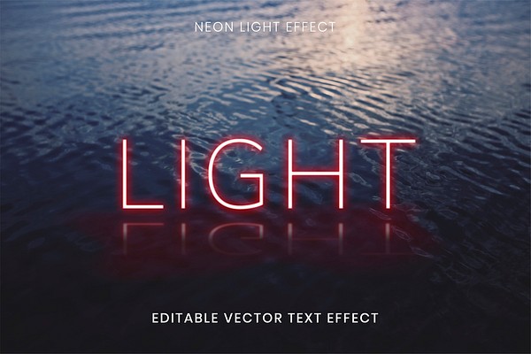 LIGHT red neon word editable | Premium Vector Add-on - rawpixel