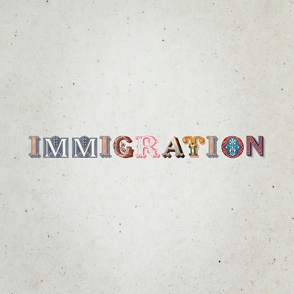 Immigration word ornamental font typography | Free Photo - rawpixel