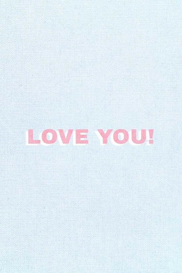 Love you bold word typography | Free Photo - rawpixel