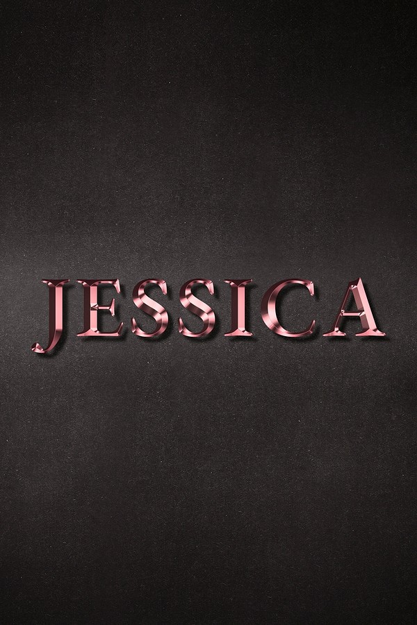 Jessica typography rose gold design | Free Photo - rawpixel