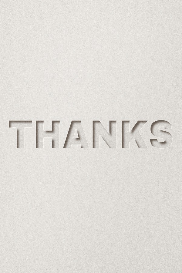 3d paper cut thanks font | Free Photo - rawpixel
