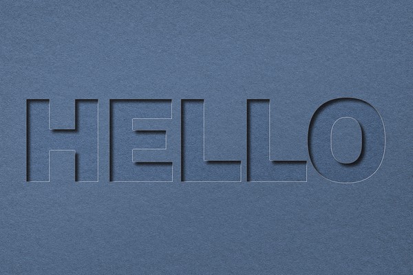 Hello paper cut typography psd | Free PSD - rawpixel