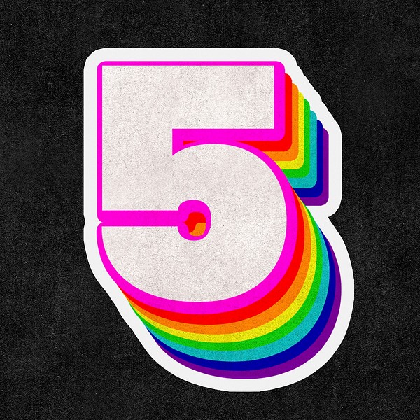 Number 5 font psd 3d | Free PSD - rawpixel
