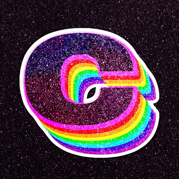 Letter c rainbow typography psd | Free PSD - rawpixel