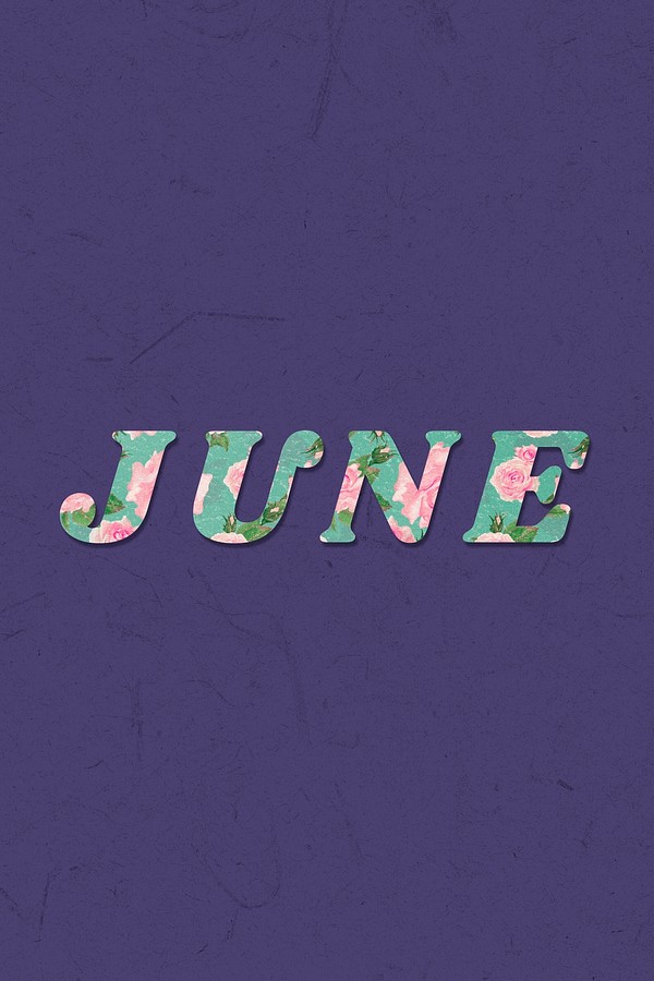Colorful June month text | Free Photo - rawpixel