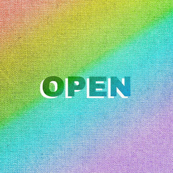 Rainbow open text rainbow font | Free Photo - rawpixel
