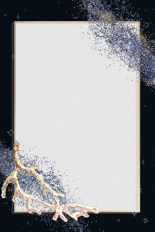 Sparkly frame psd on glitter | Premium PSD - rawpixel
