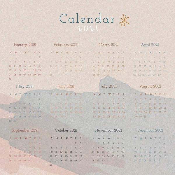 Calendar 2021 editable poster template | Premium PSD - rawpixel
