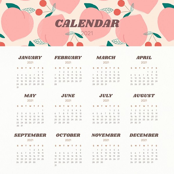 Calendar 2021 editable template vector | Premium Vector - rawpixel