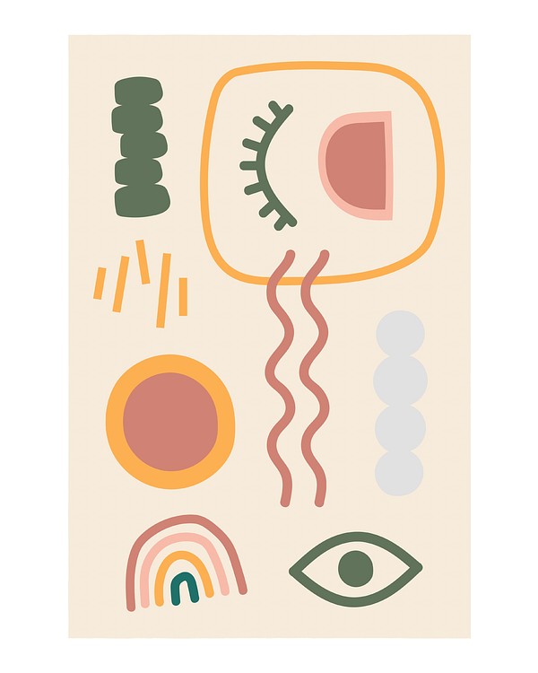 Abstract geometric art print, earth | Premium Photo - rawpixel