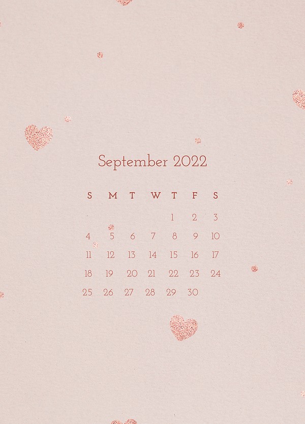2022 September calendar template, cute | Free PSD Template - rawpixel