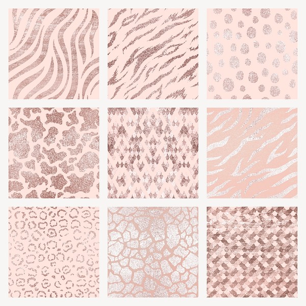 Rose gold animal skin patterns | Premium Vector - rawpixel