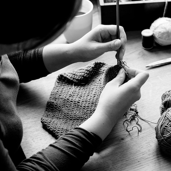 Woman Knitting Handicraft Hobby Homemade | Premium Photo - rawpixel