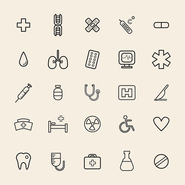Illustration of hospital icons set | Premium Vector - rawpixel