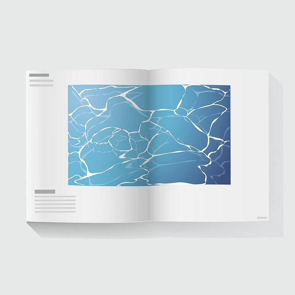 Open magazine book water middle | Premium Vector - rawpixel