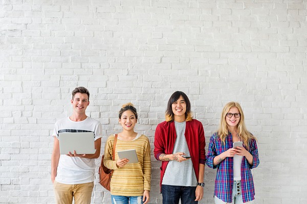 Diversity Friends Using Digital Devices | Premium Photo - rawpixel