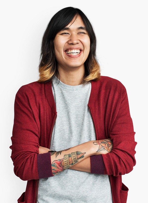 Young Man Smiling Happy Concept | Premium PSD - rawpixel