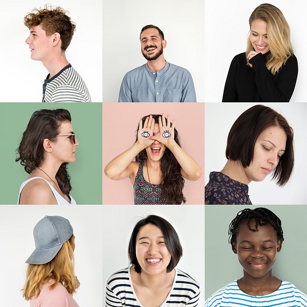 Set of portraits of people | Premium Photo - rawpixel